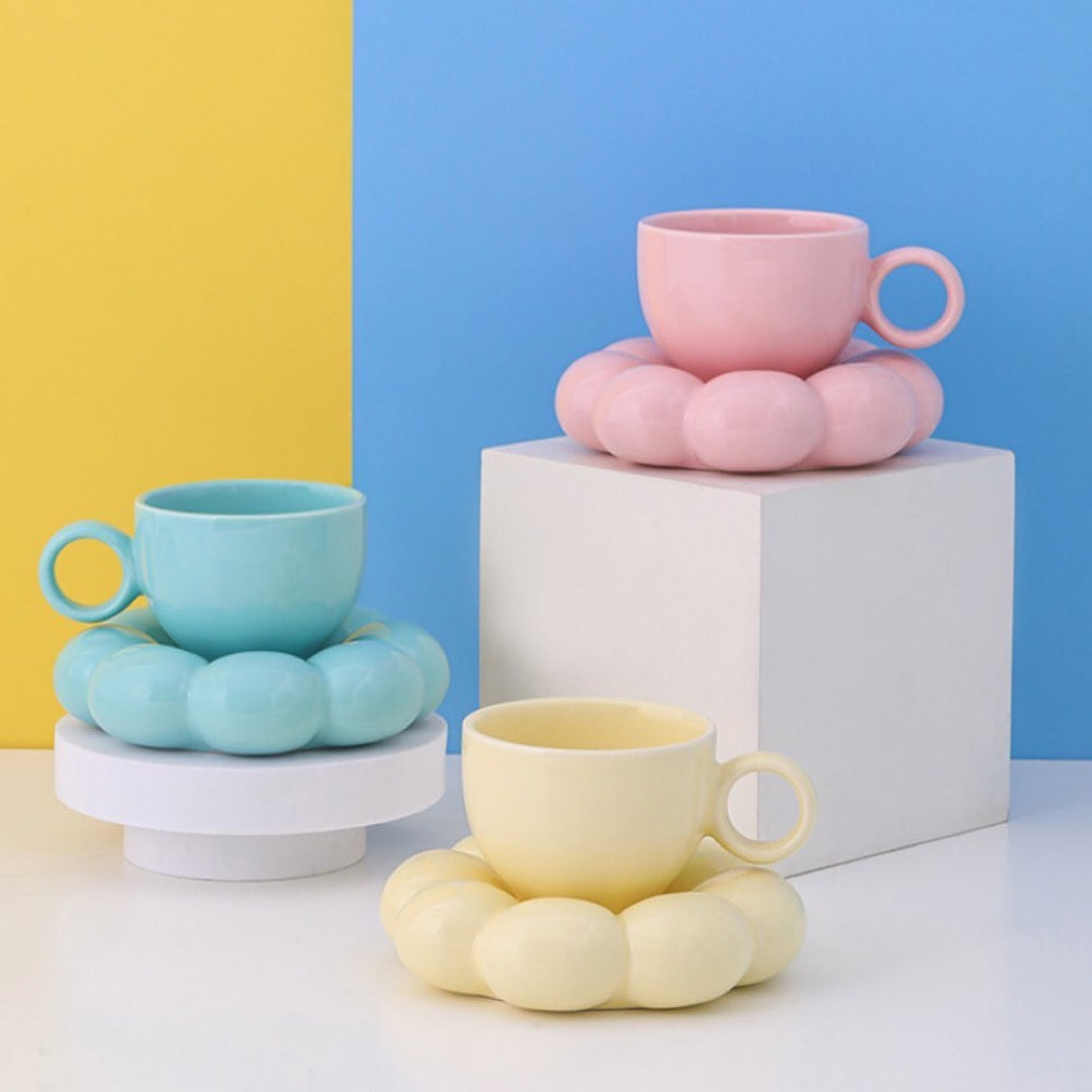 Macaron Colored Dreamy Styled Coffee Tea Cup Set – HOME ART LOVERS